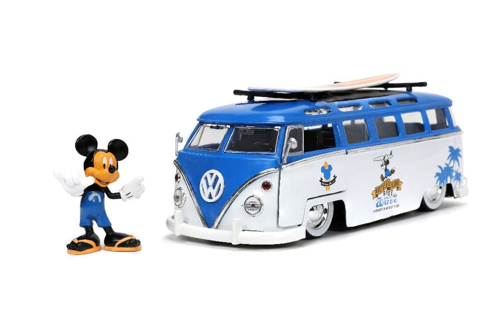 JAD33179 Jada 1/24 "Hollywood Rides" Disney 1962 VW Bus w/ Mickey Mous