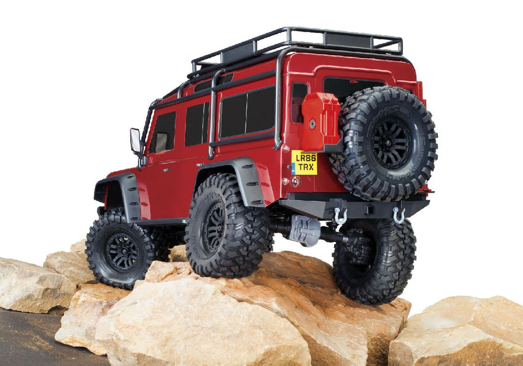 TRA82256-4RED Traxxas 1/10 TRX-4 Defender 4WD RTR, Clipless Mounting